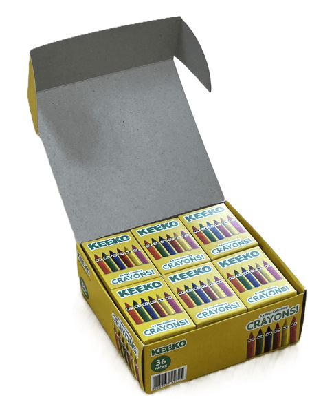 Crayons - Unwrapped 6-Pack 60mm - Keeko – Keeko Kids